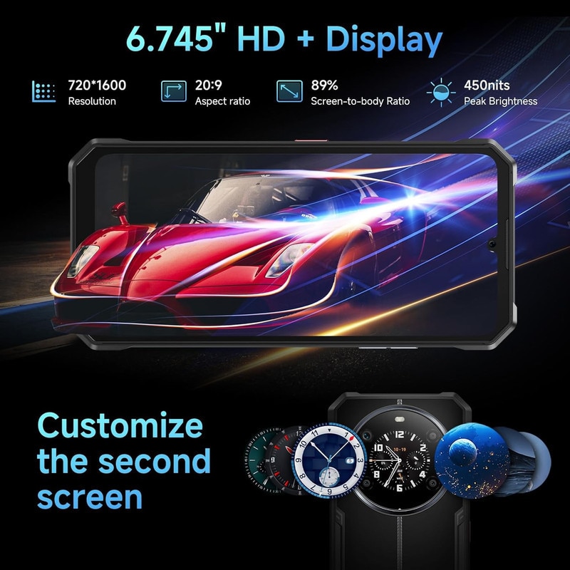 Telefon Mobil FOSSiBOT F109, 6.75 inch, Baterie 10600mAh, Dimensity ...