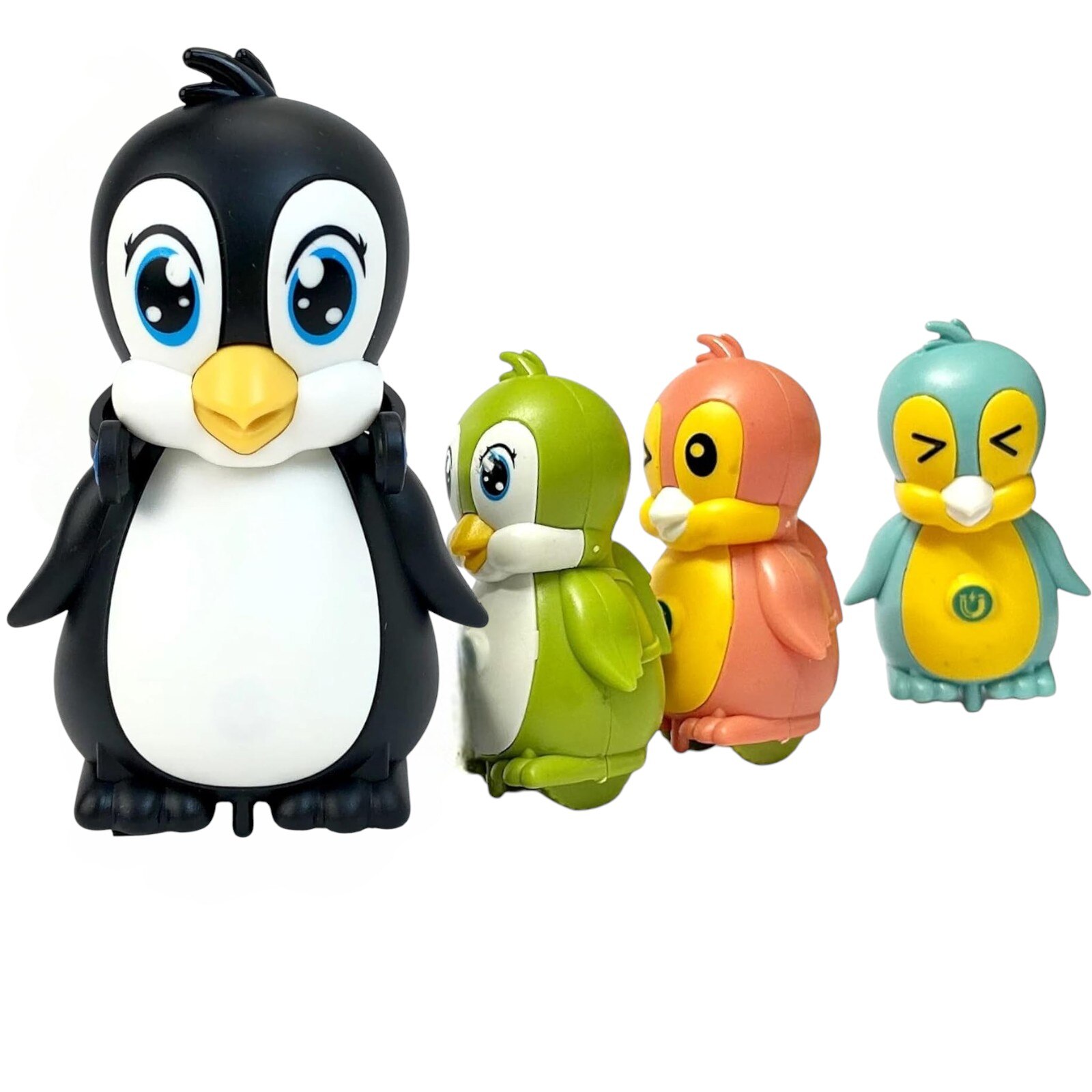 Set muzical 4Play pentru copii cu 4 pinguini magnetici, sunete si ...