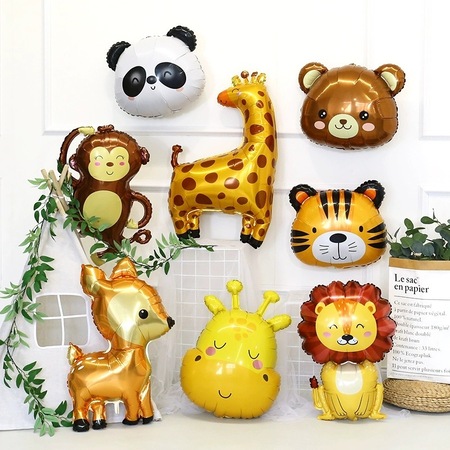 Set de 8 baloane animale, tema petrecere jungla, 35cm, multicolor - eMAG.ro