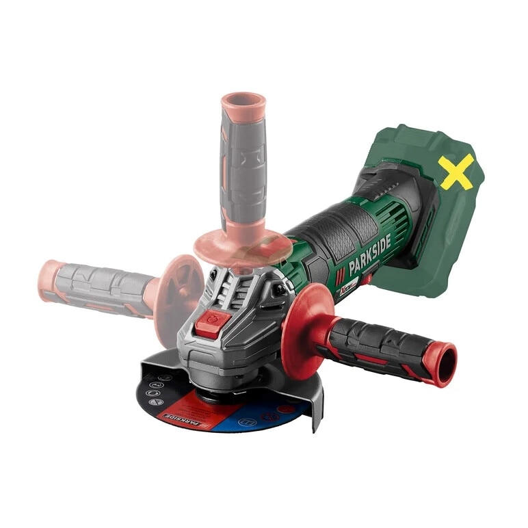 Ъглошлайф PARKSIDE® PWSA 20-Li F4, 20 V, без батерия и зарядно - eMAG.bg