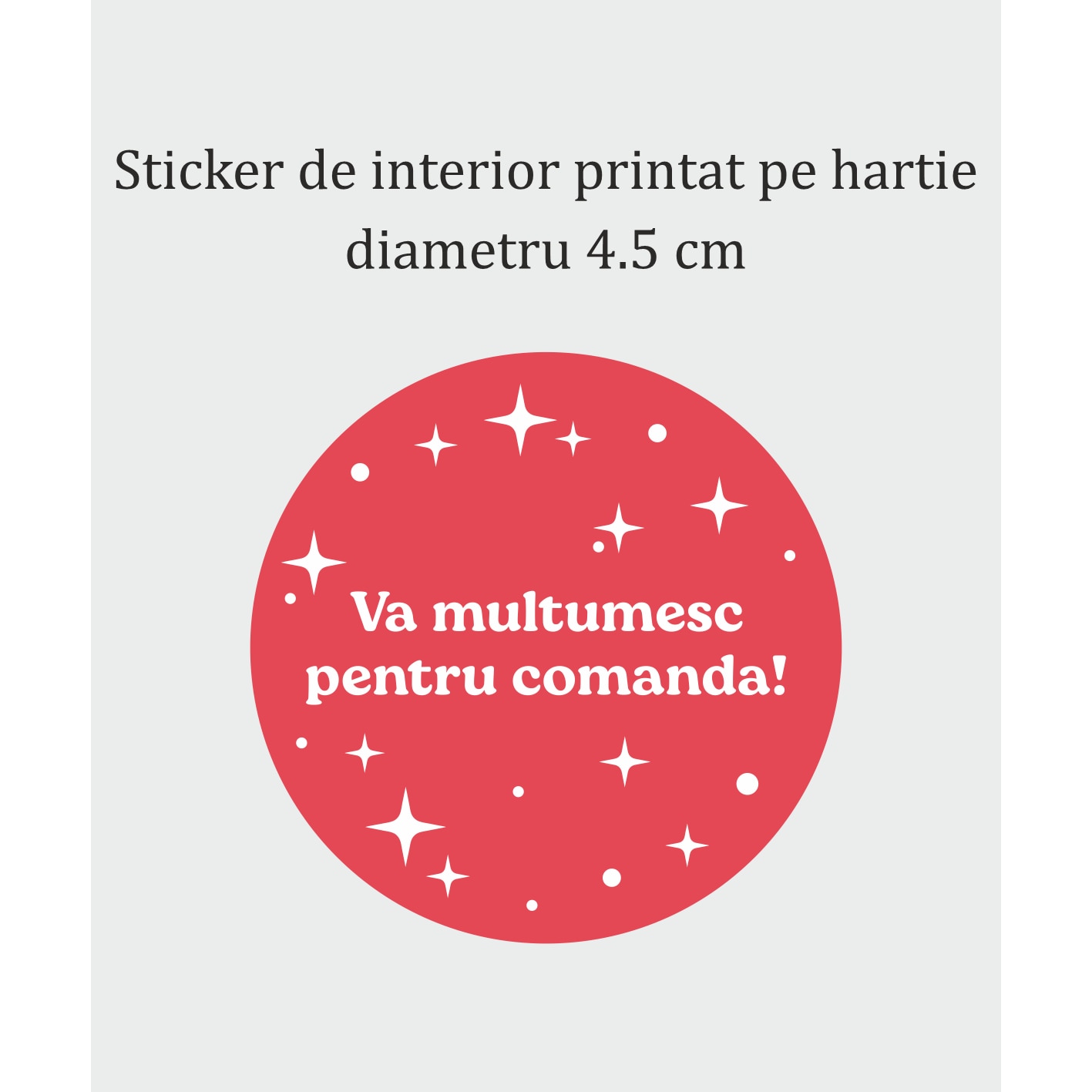 Set 32 stickere de interior printate pe hartie, "Va multumesc pentru ...