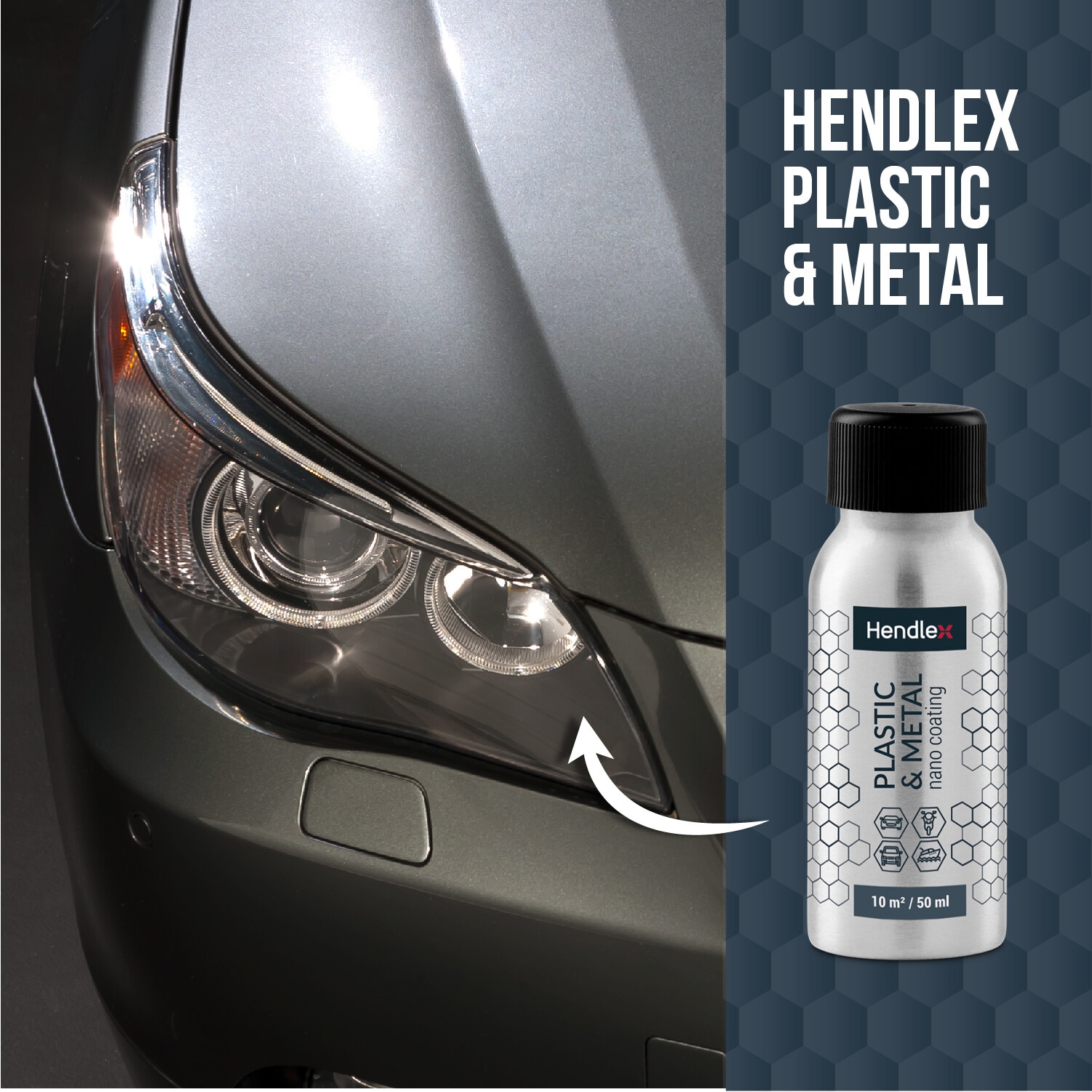 Protectie ceramica suprafete din plastic si metal, auto, Hendlex Plastic and Metal, Tratament ...