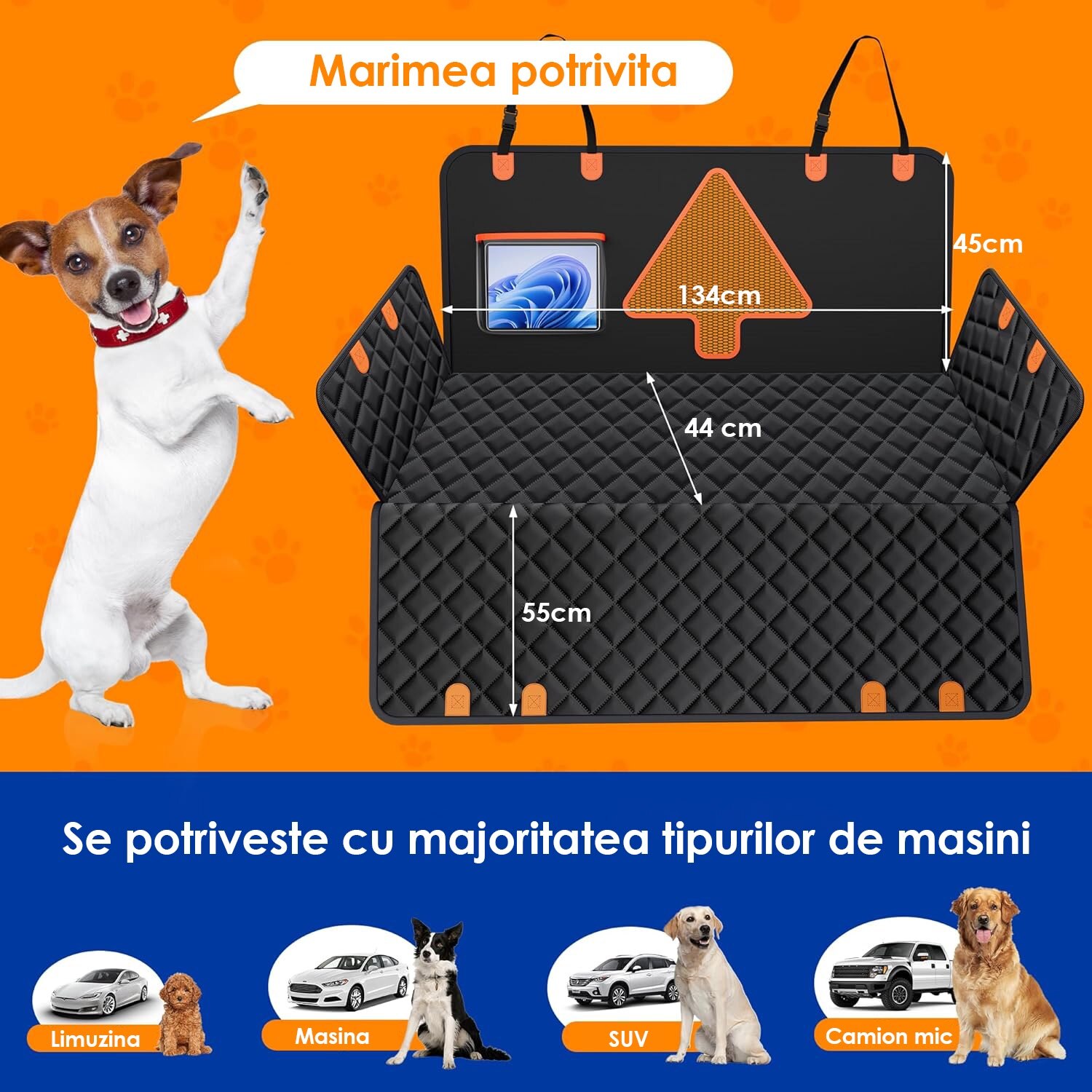 Husa Auto Protectie pentru Transport Animale, BYONDSELF®, Impermeabila ...
