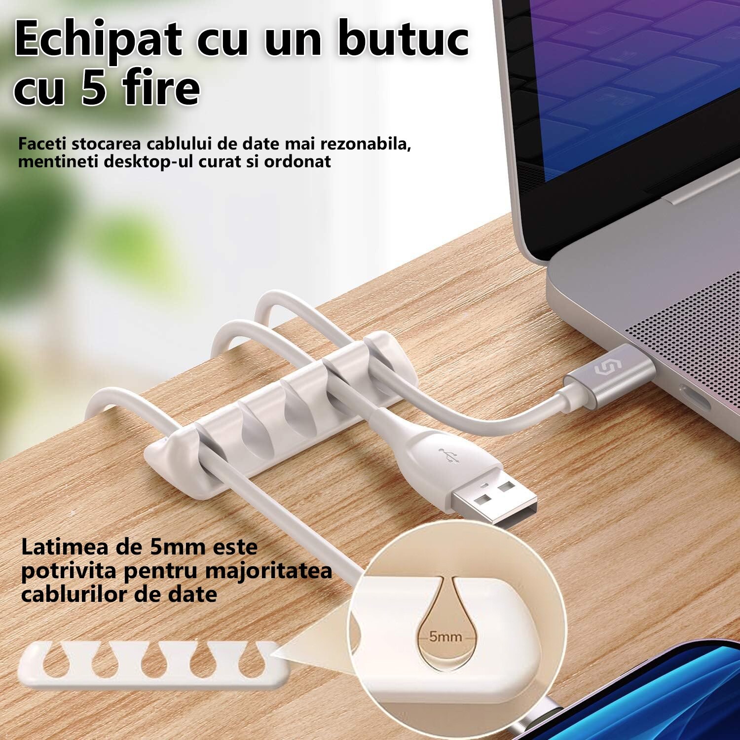 Prelungitor, BYONDSELF®, 2500W, 3 Prize, 4 USB A, 2M, cu 3 Capace de ...