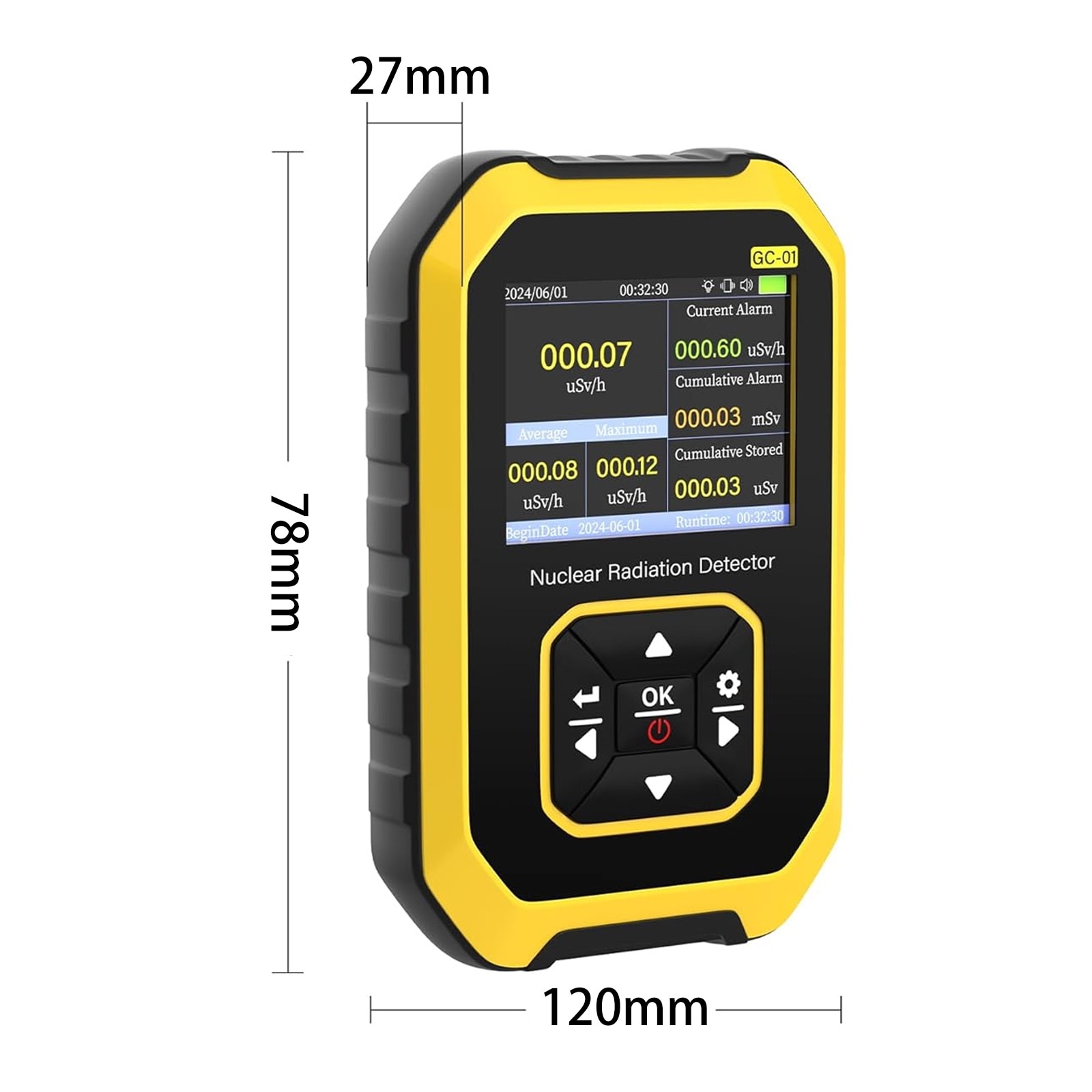 Detector Radiatii Nucleare Cu Afisaj LCD, Detector Contor Geiger-Miller ...