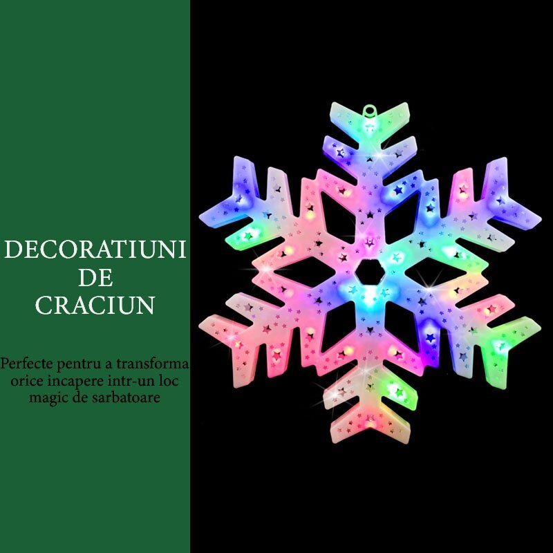 Decoratiune de Craciun cu luminite LED RGB NEXTLY, orificiu pentru ...