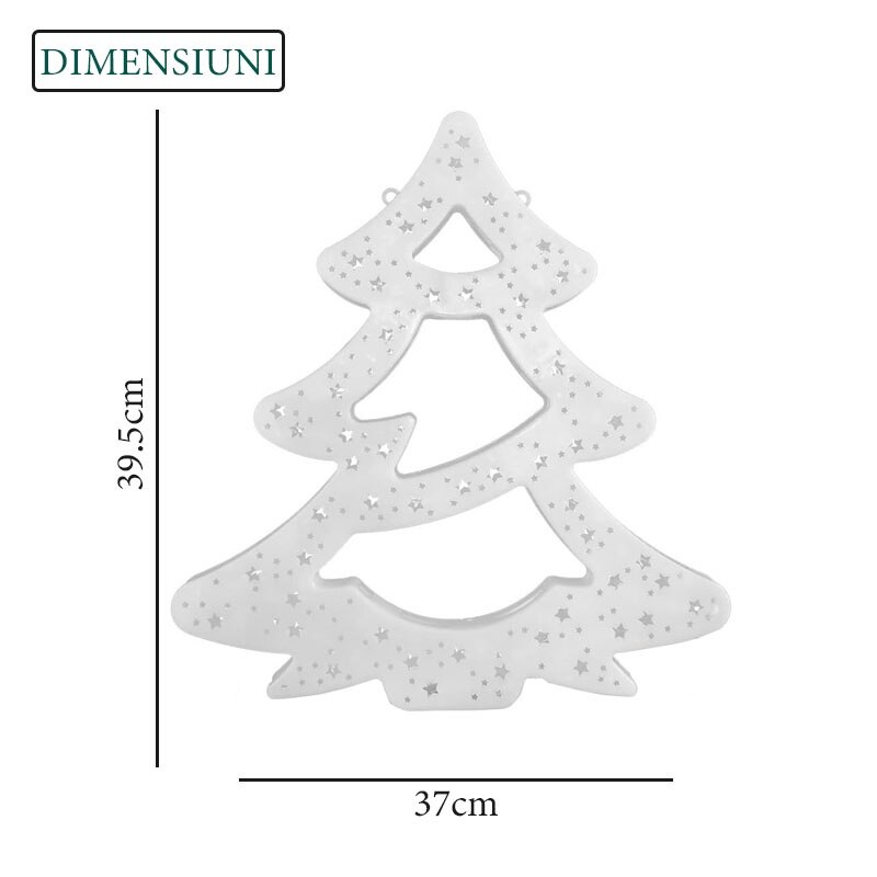 Set 4 x decoratiuni de Craciun cu luminite LED RGB NEXTLY, orificiu ...