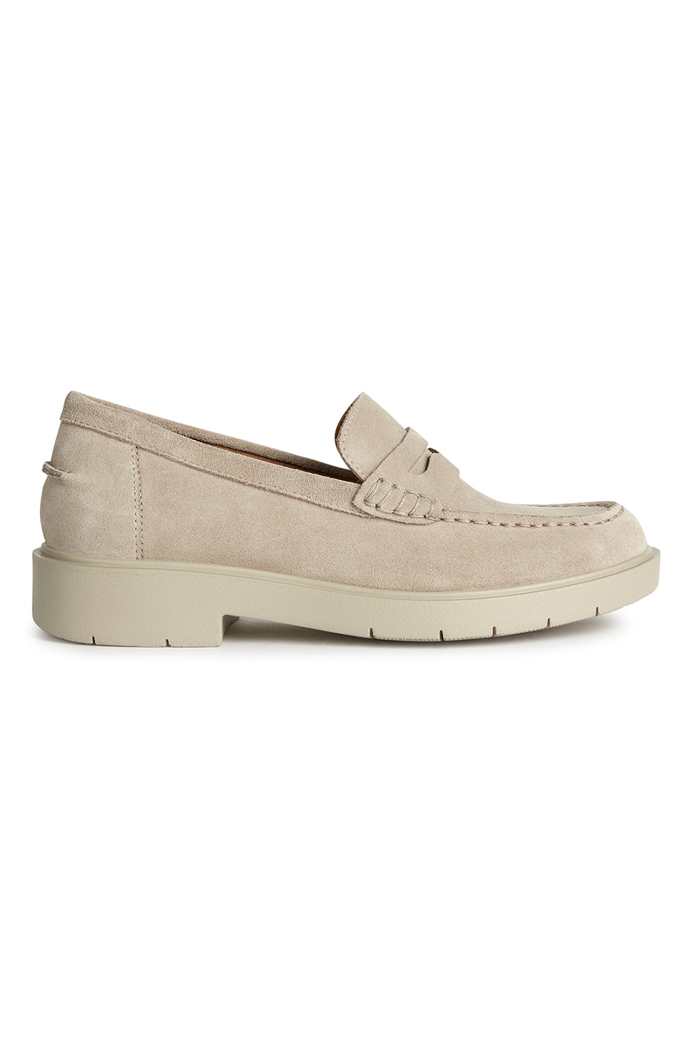 Geox, Pantofi loafer uni de piele intoarsa - eMAG.ro