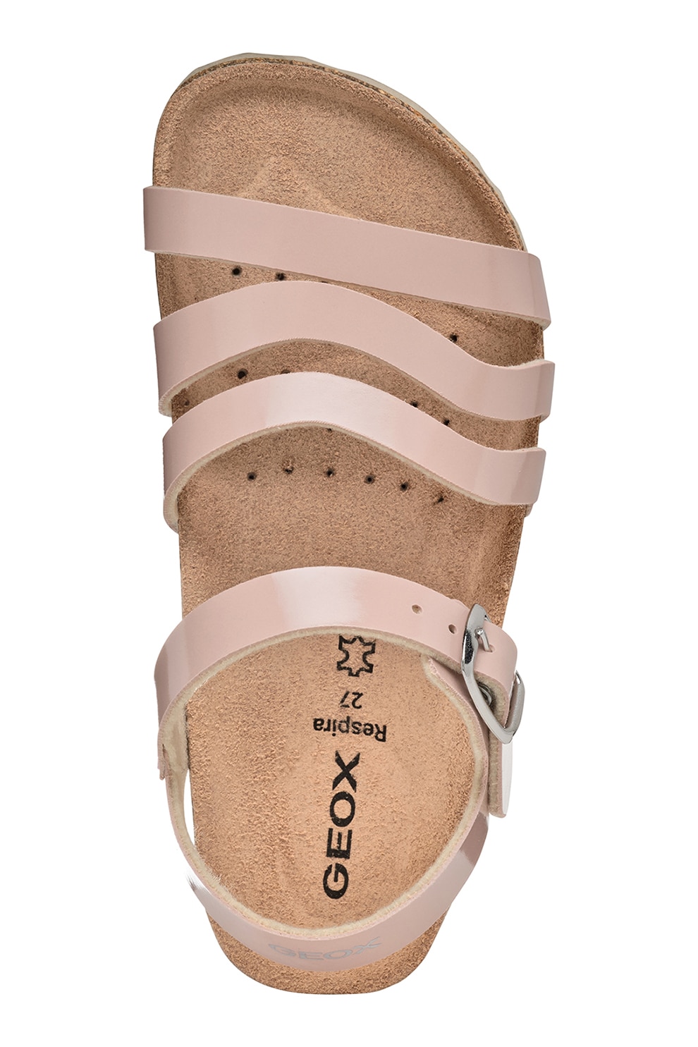 Geox, Sandale de piele ecologica cu catarama, Roz pal, 31 EU - eMAG.ro