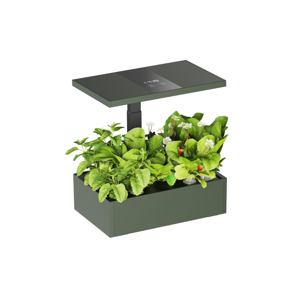 Ghiveci cu sistem hidroponic, LED, 20 plante, Verde - eMAG.ro