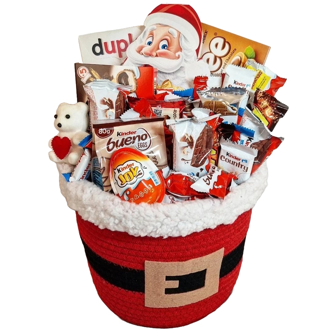 Cosul lui Mos Nicolae, diversificat Kinder Chocolate, Joy, Bueno - eMAG.ro