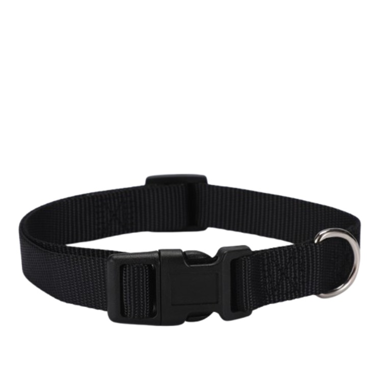 Zgarda pentru caini, Poliester/Nylon, Ajustabila, Negru, M - eMAG.ro