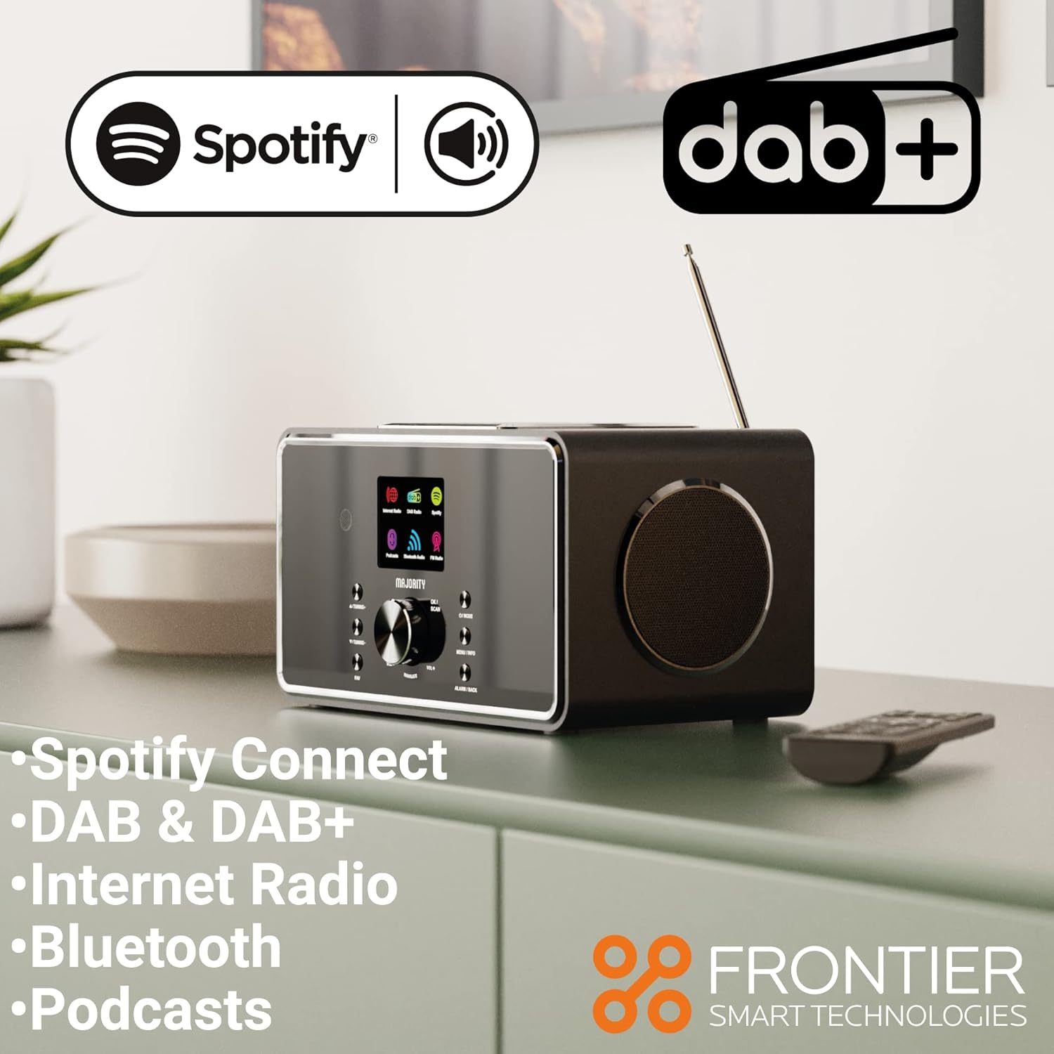 Radio internet global Bluetooth DAB+, Majority, 2.1, cu subwoofer ...