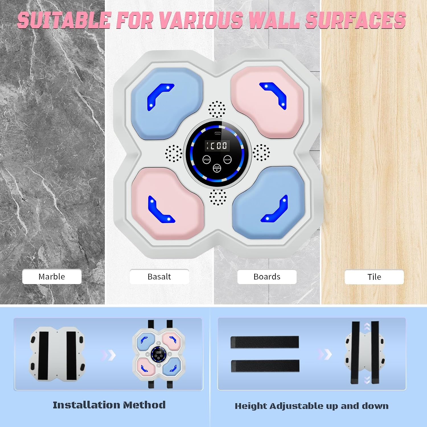 Aparat de box muzical cu Bluetooth pentru copii, tampon electronic de ...