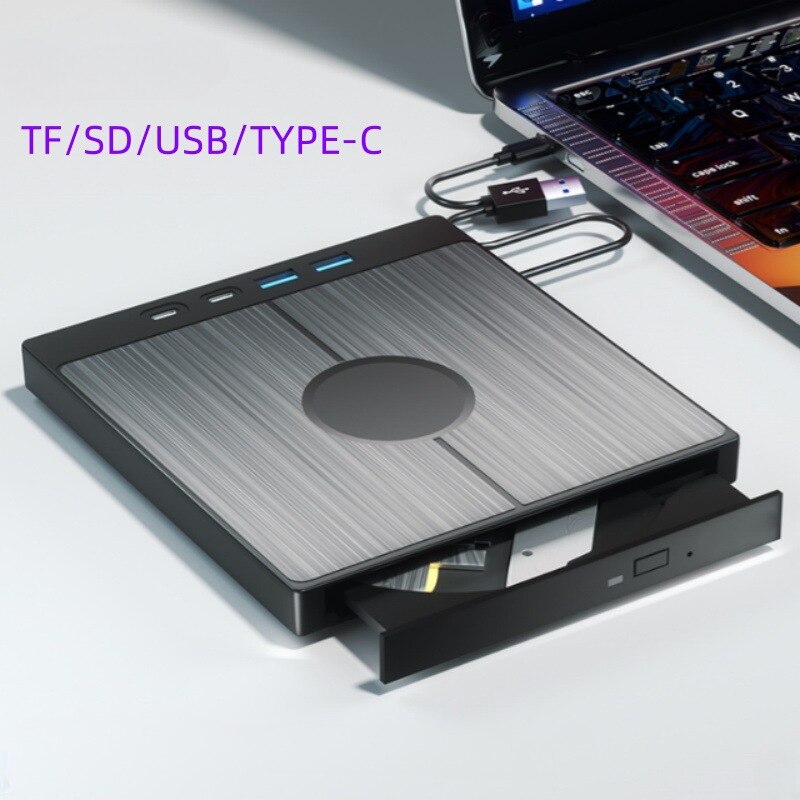 DVD Writer, port TF/SD/USB/TYPE-C, citire rapida, HD, corp subtire ...