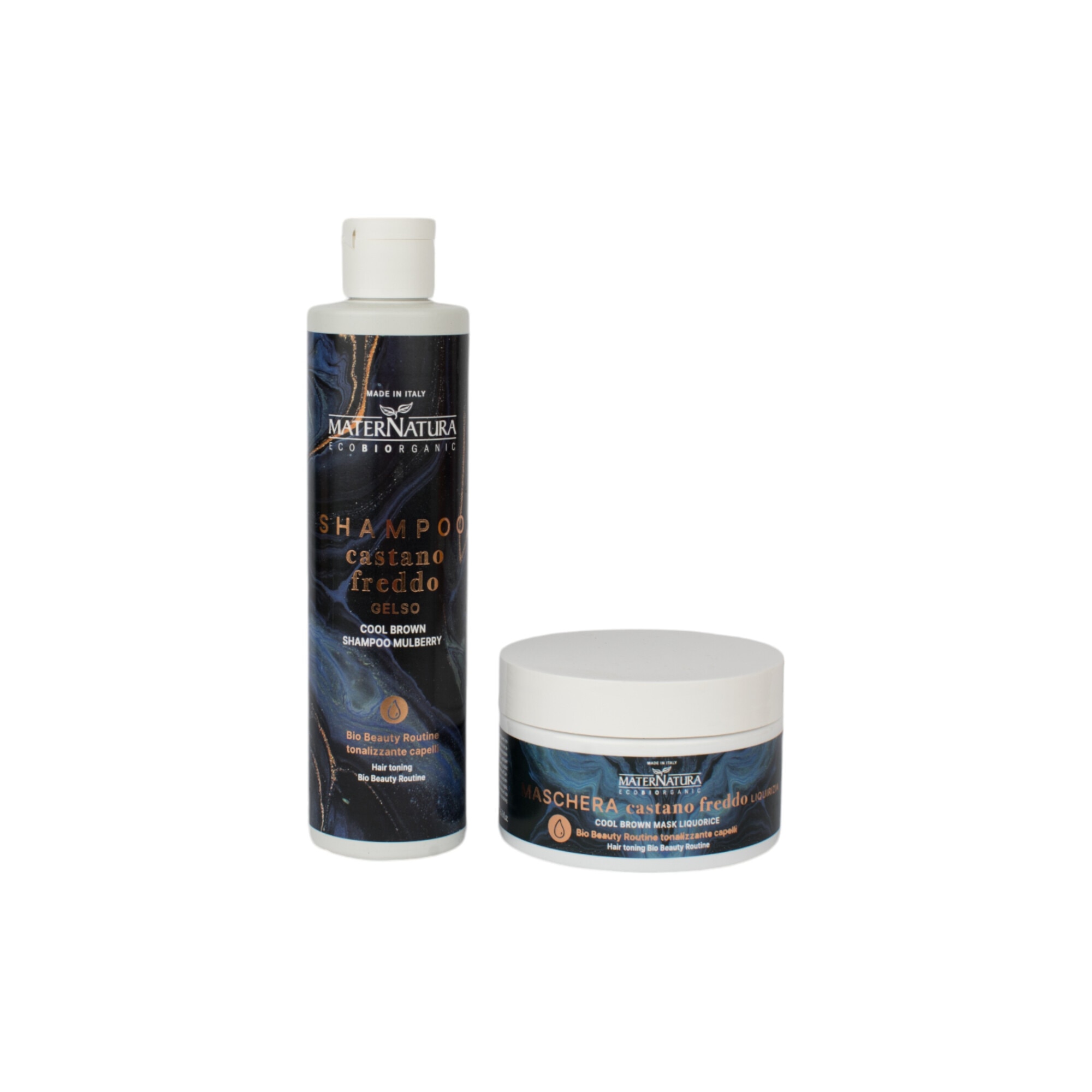Set 2 produse de par 450ml nuantatoare cool brown, Maternatura, eco-bio ...