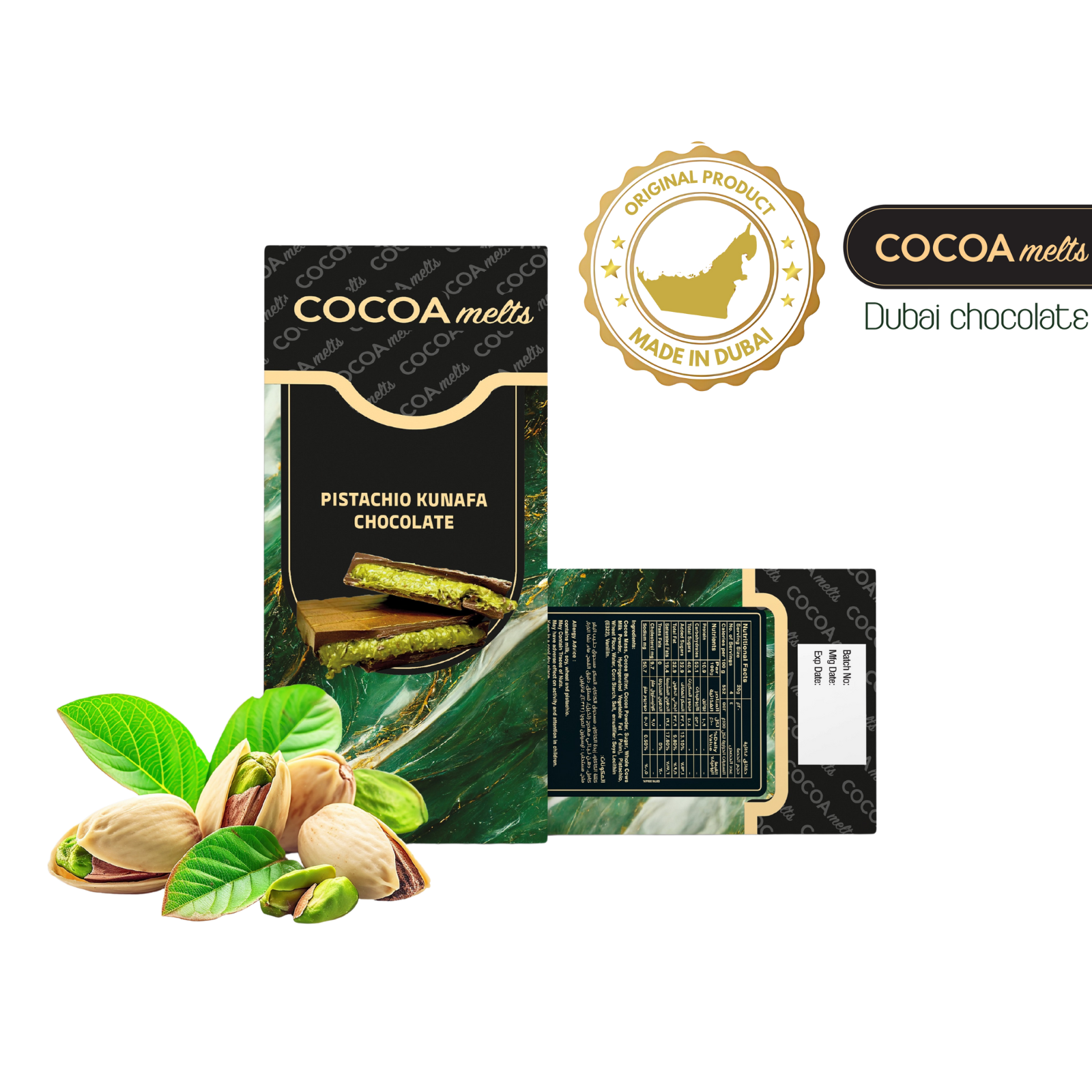 Ciocolata Dubai Originala, Cocoamelts, 160g - eMAG.ro