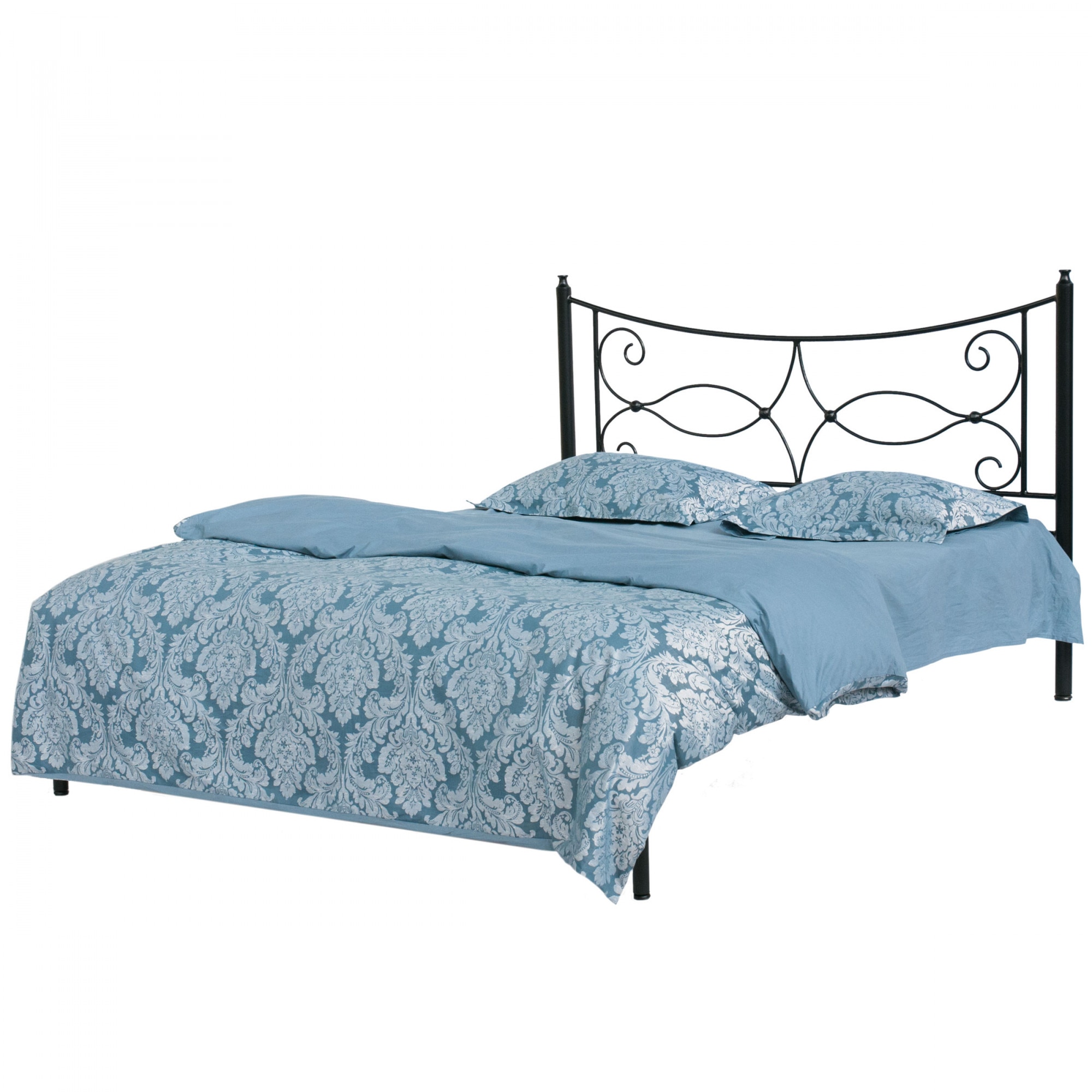 Pat din fier forjat Simina, cu tablie mica, 170x210 cm - eMAG.ro