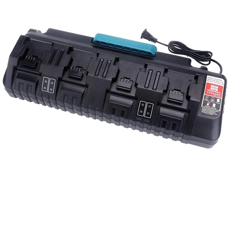 Incarcator baterii, 4 porturi, curent rapid 3A, compatibil 14.4V si 18V ...