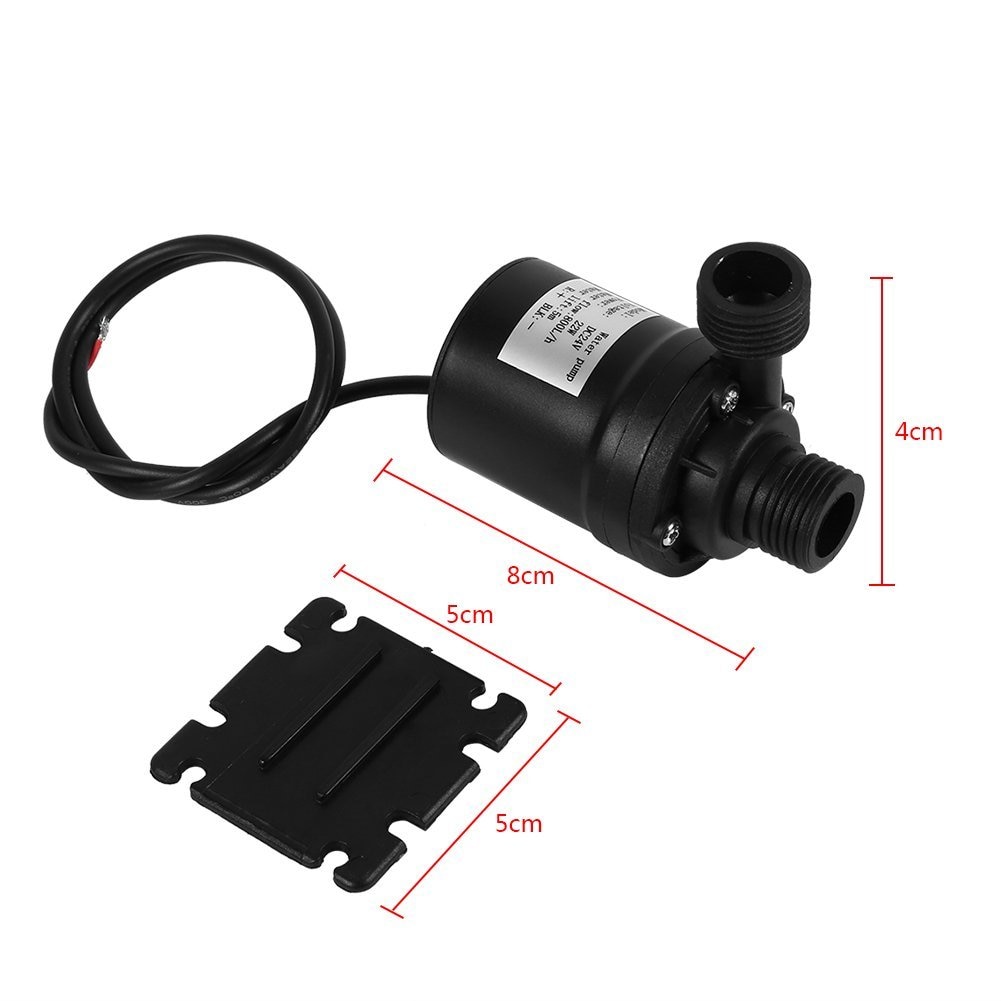 Pompa submersibila de apa 12V, 800L/H, 5m, pentru sistem de circulatie ...