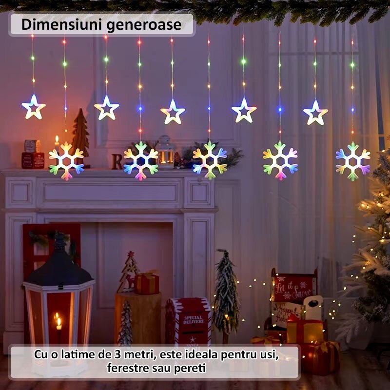 Instalatie de Craciun tip perdea NEXTLY, interconectabila, lumini LED ...