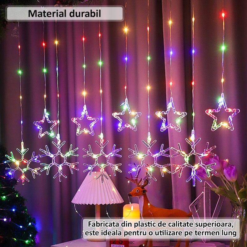 Instalatie de Craciun tip perdea NEXTLY, interconectabila, lumini LED ...