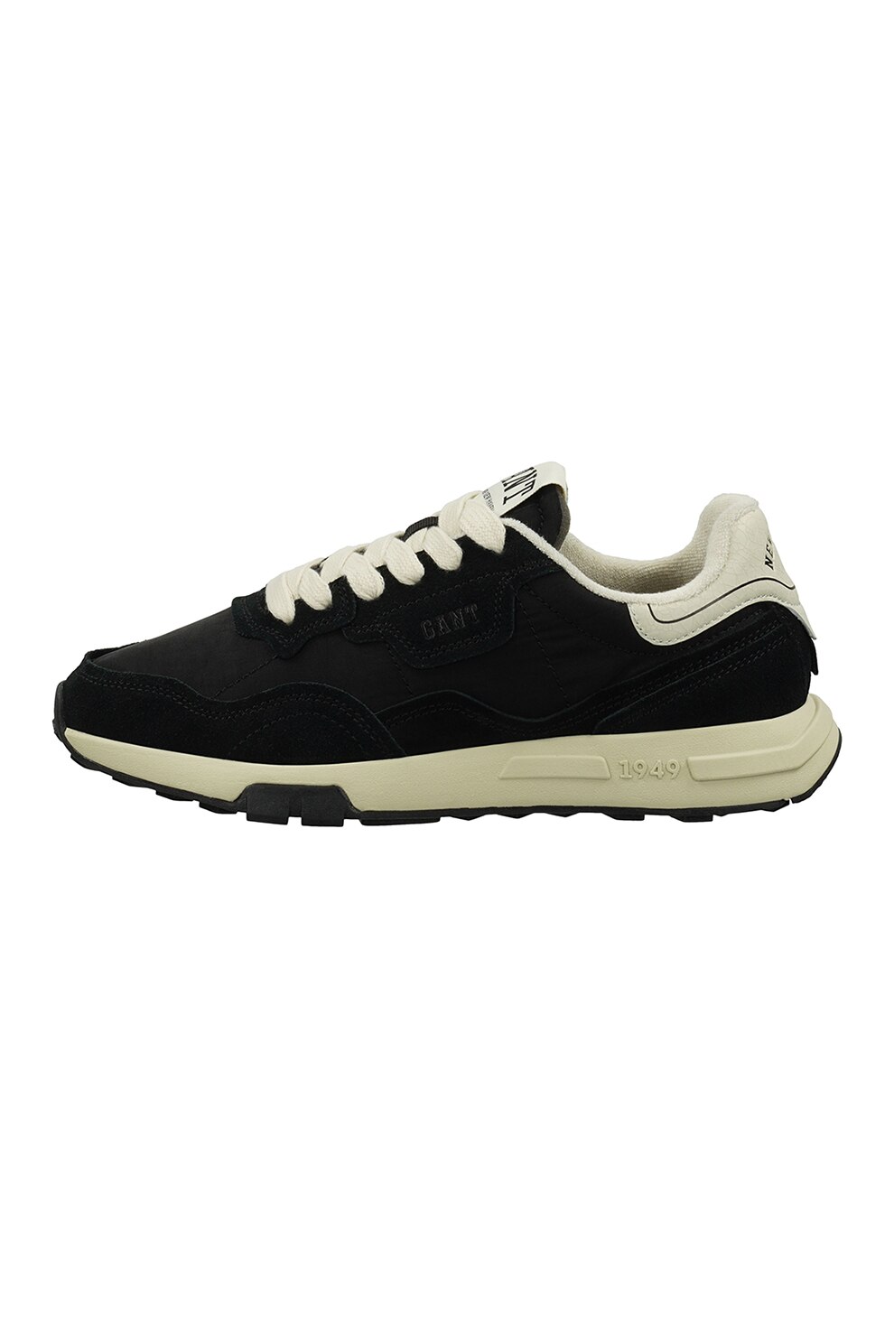Gant, Pantofi sport cu insertii de piele intoarsa Youtron, Negru, 44 ...