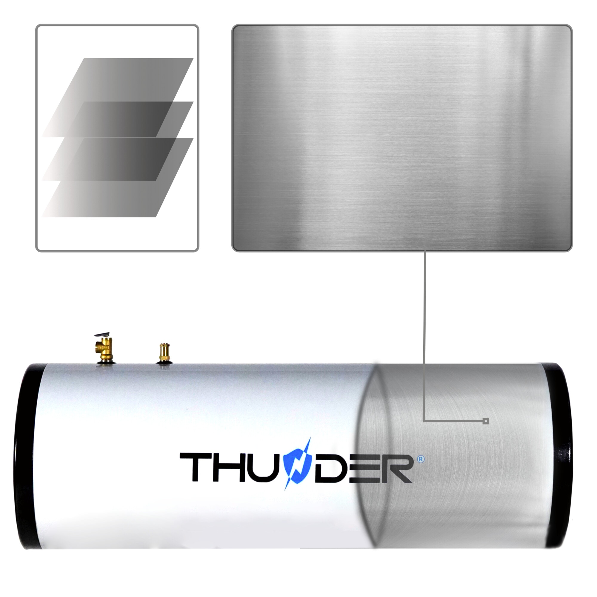 Panou solar presurizat Thunder pentru producere apa calda, rack pentru ...