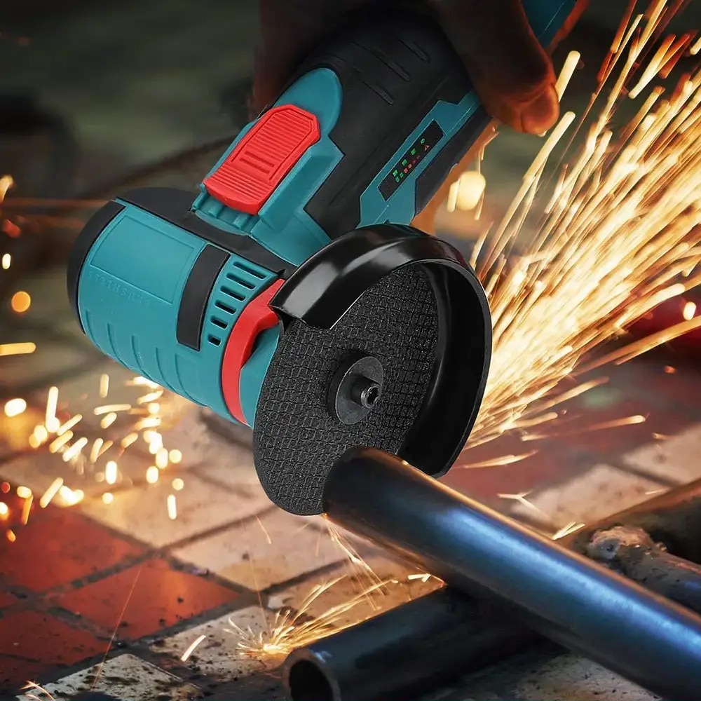 Mini Polizor Flex Unghiular Portabil, eSimplu®, 2 Acumulatori 24V ...