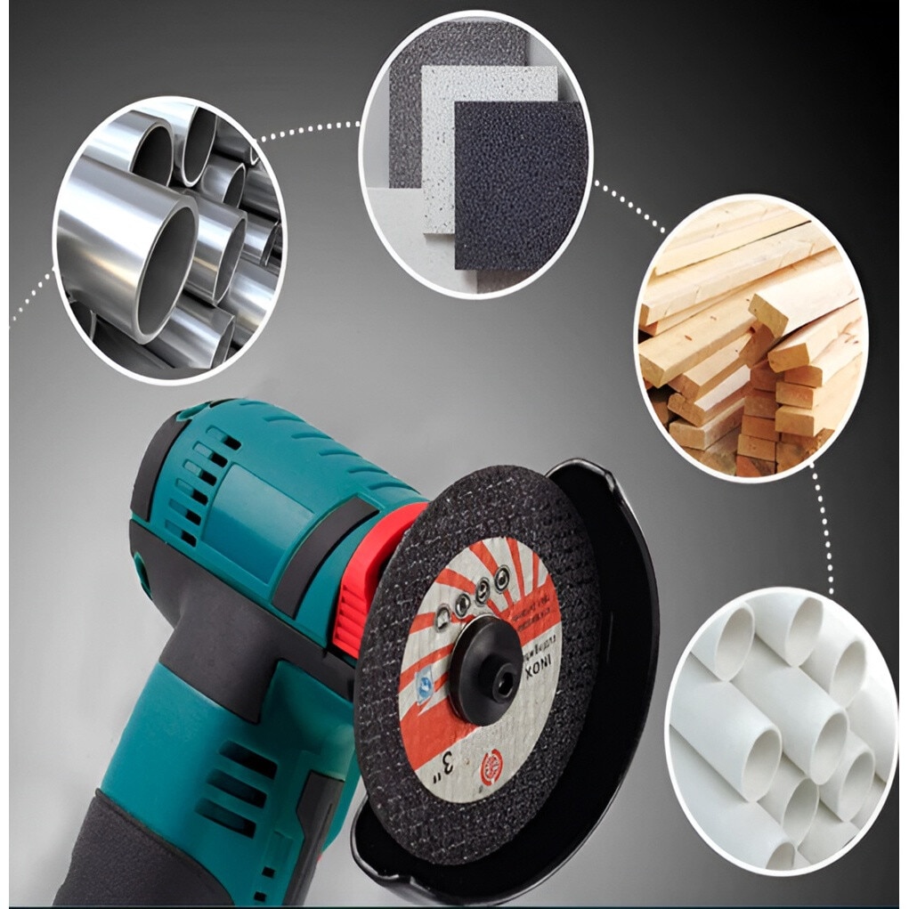 Mini Polizor Flex Unghiular Portabil, eSimplu®, 2 Acumulatori, 1500W ...