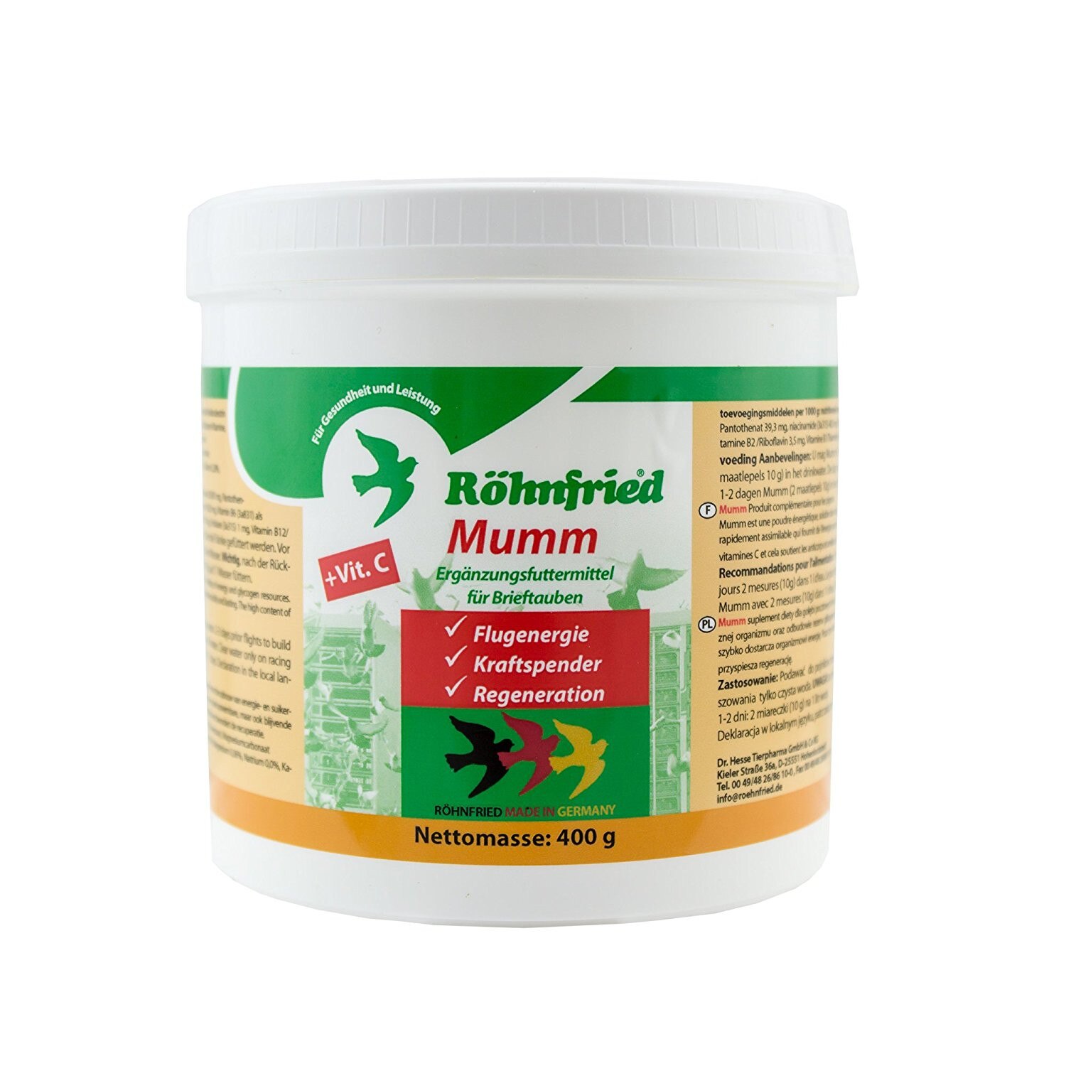 Rohnfried MUMM Táplálékkiegészítő galamboknak, kondicionáló, 400g - eMAG.hu
