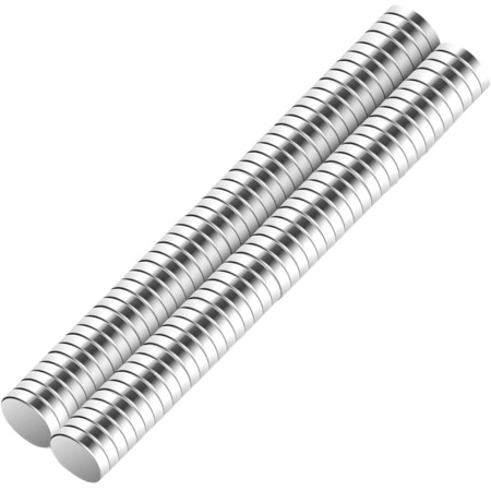 Magneti neodim rotunzi, N52, 10mm x 2.6 mm, 50 buc, argintiu - eMAG.ro