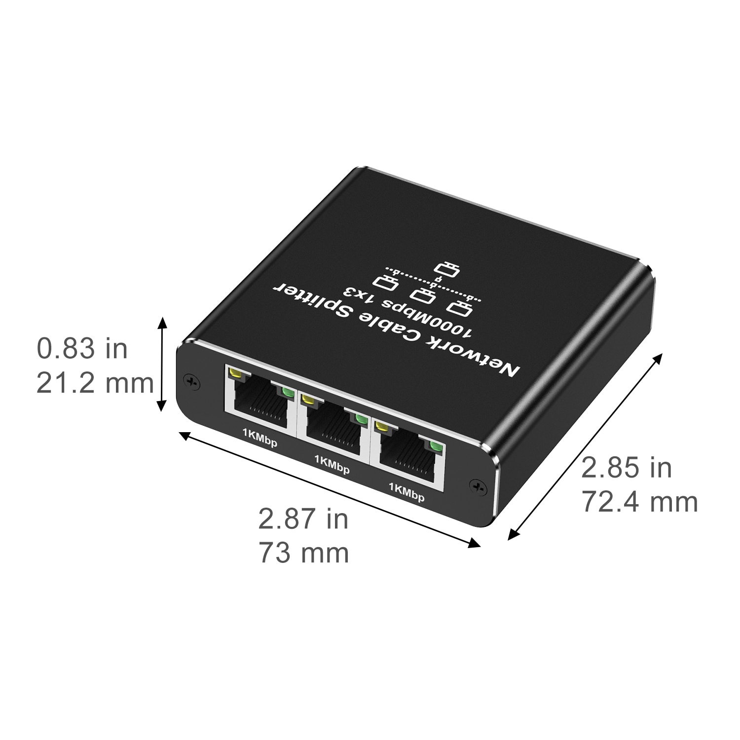 Splitter Ethernet Gigabit Viteza Mare 1 la 3, 1000Mbps LAN Splitter ...