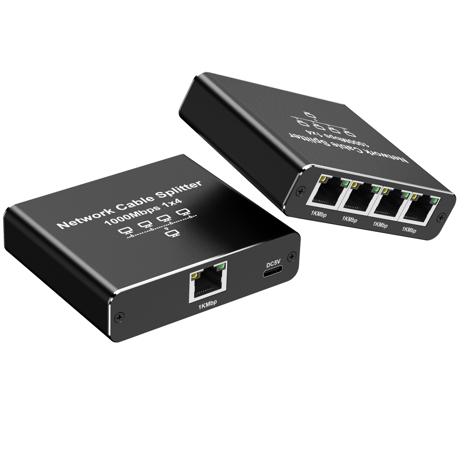 Nagy sebességű Gigabit Ethernet elosztó 1-től 4-ig, 1000 Mbps LAN ...