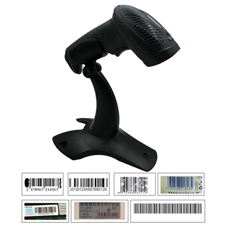 Cititor de coduri de bare cu suport, 2.4 GHz, plug-and-play, maner ...