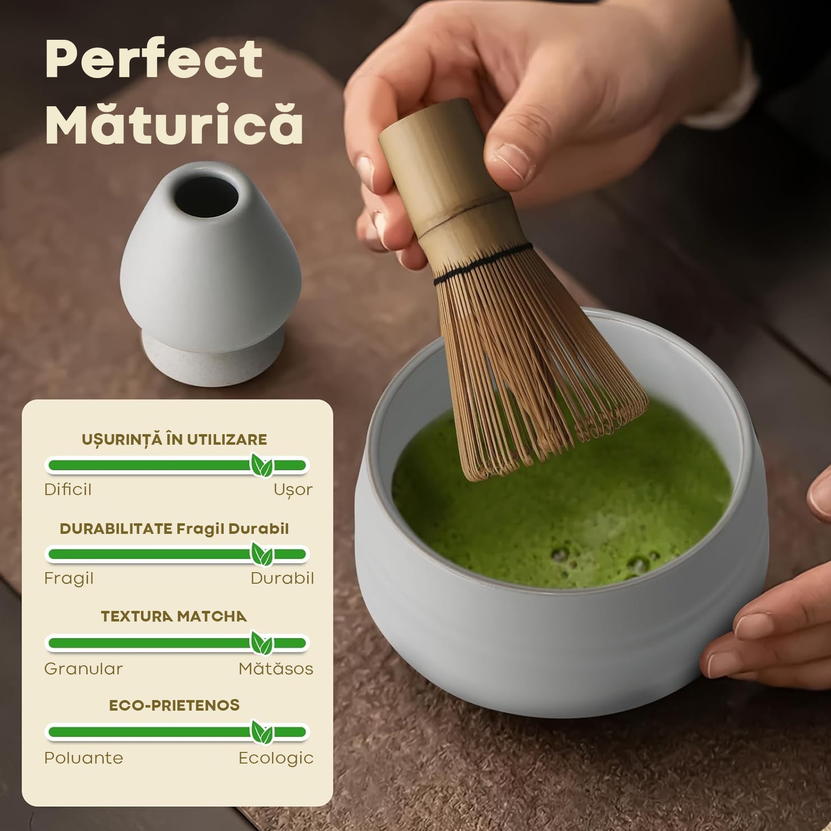 Set pentru Ceai Matcha, Set ceai Matcha 7 piese, Bol pentru Matcha ...