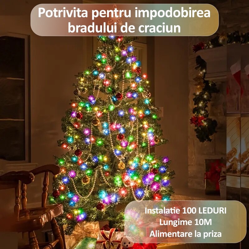 Instalatie de craciun LED, NEXTLY, pentru interior si exterior, lumina ...