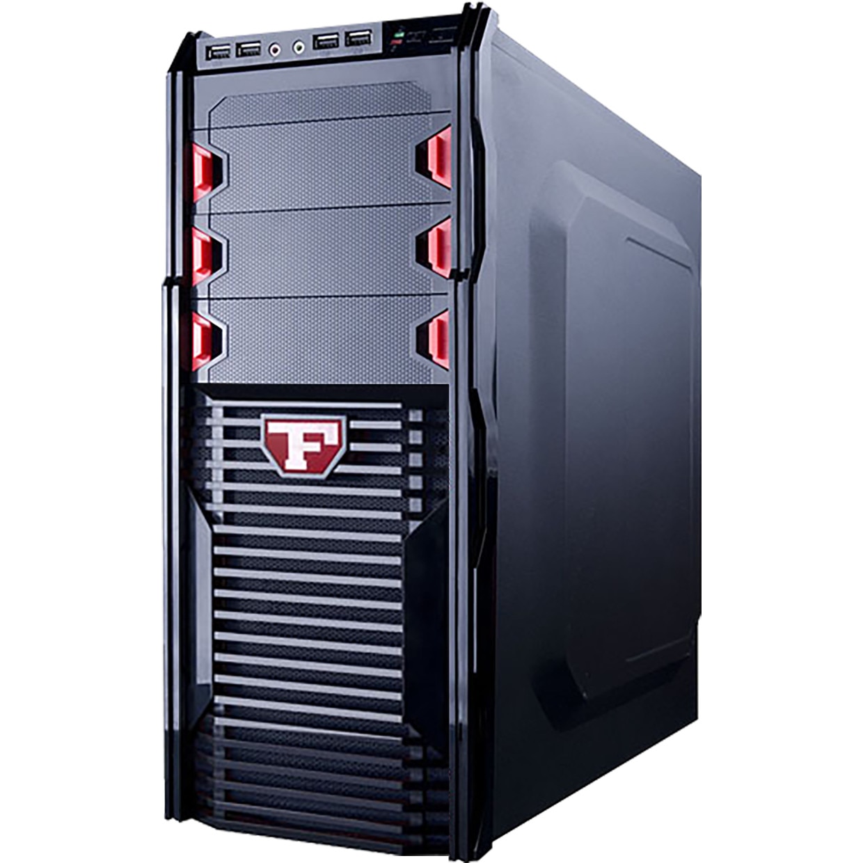 Компютърна кутия Trendsonic със 550W захранващ блок, FLARE-FL02A-C-BK ...