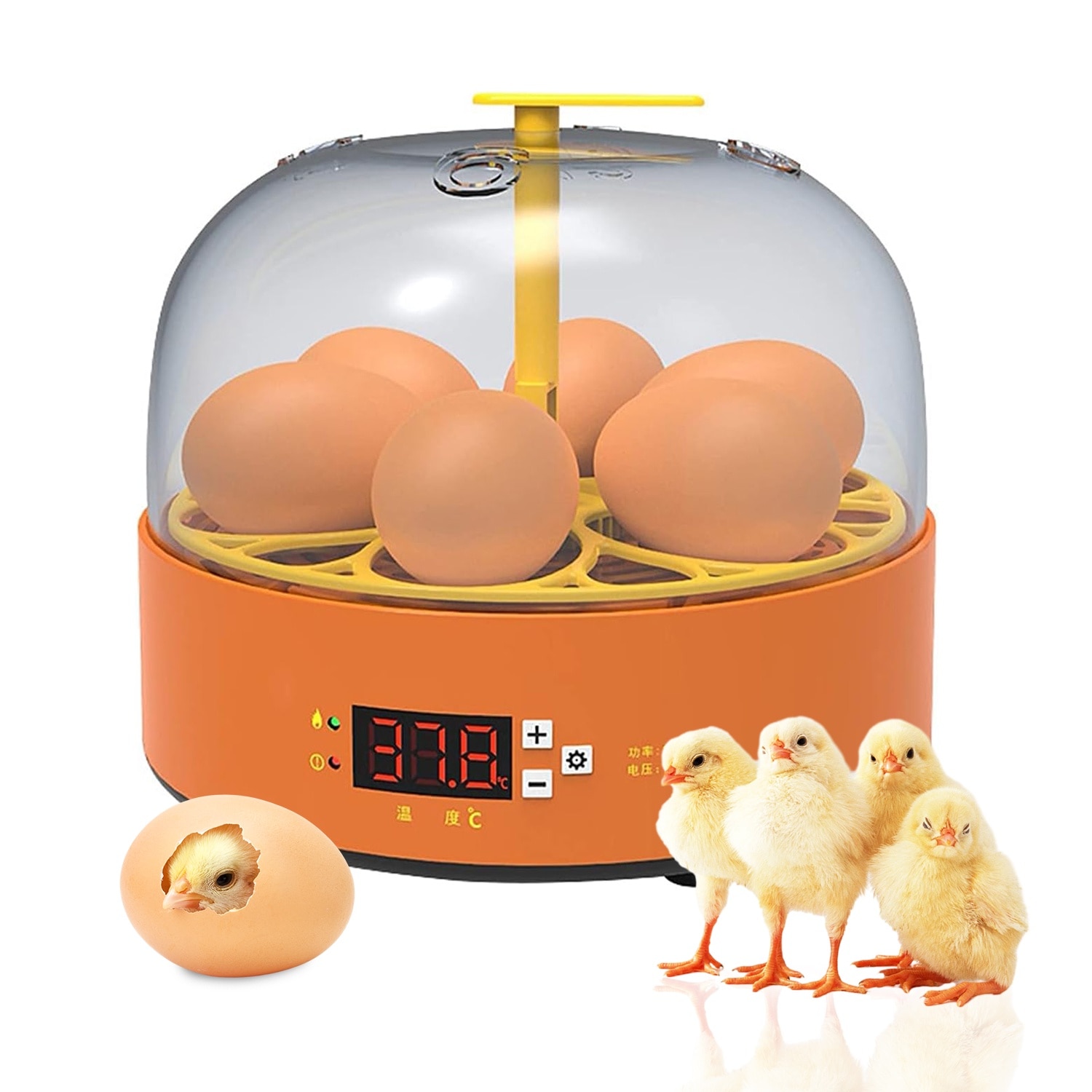 Incubator de Oua cu Afisaj de Temperatura, Wurdan, Umiditate si ...