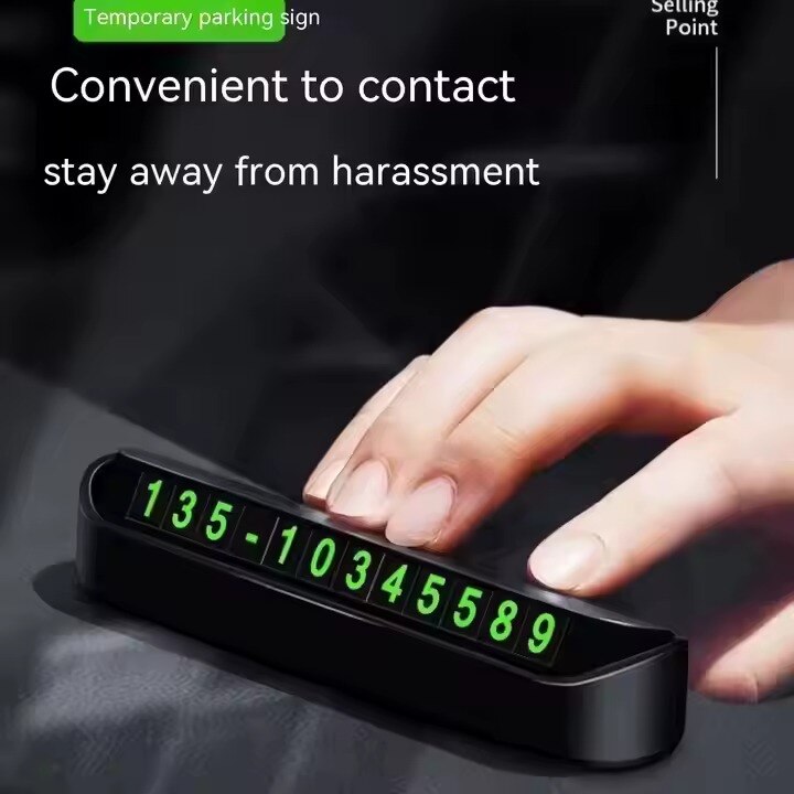 Suport numar telefon Negru, afisaj parcare temporara - eMAG.ro