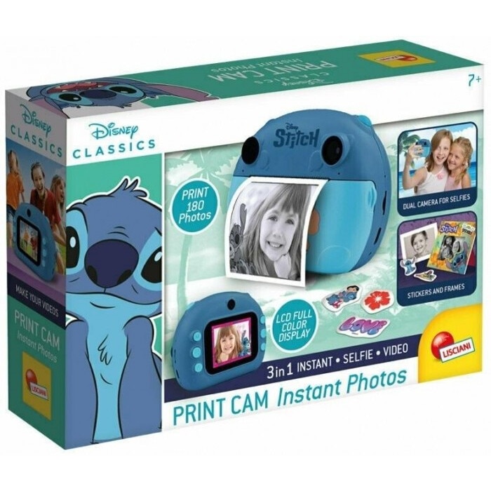 Aparat fotografic cu imprimanta Stitch, Lisciani, 249x169mm, pentru ...