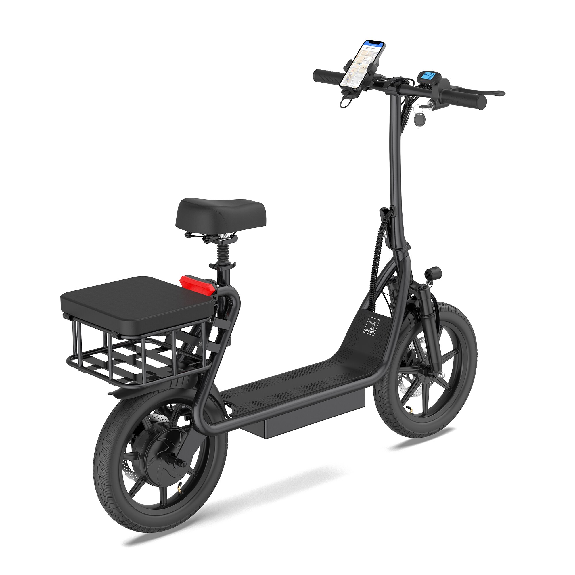 Trotineta electrica AERIUM AOVO PRO COMFORT neagra, pliabila, scaun ...