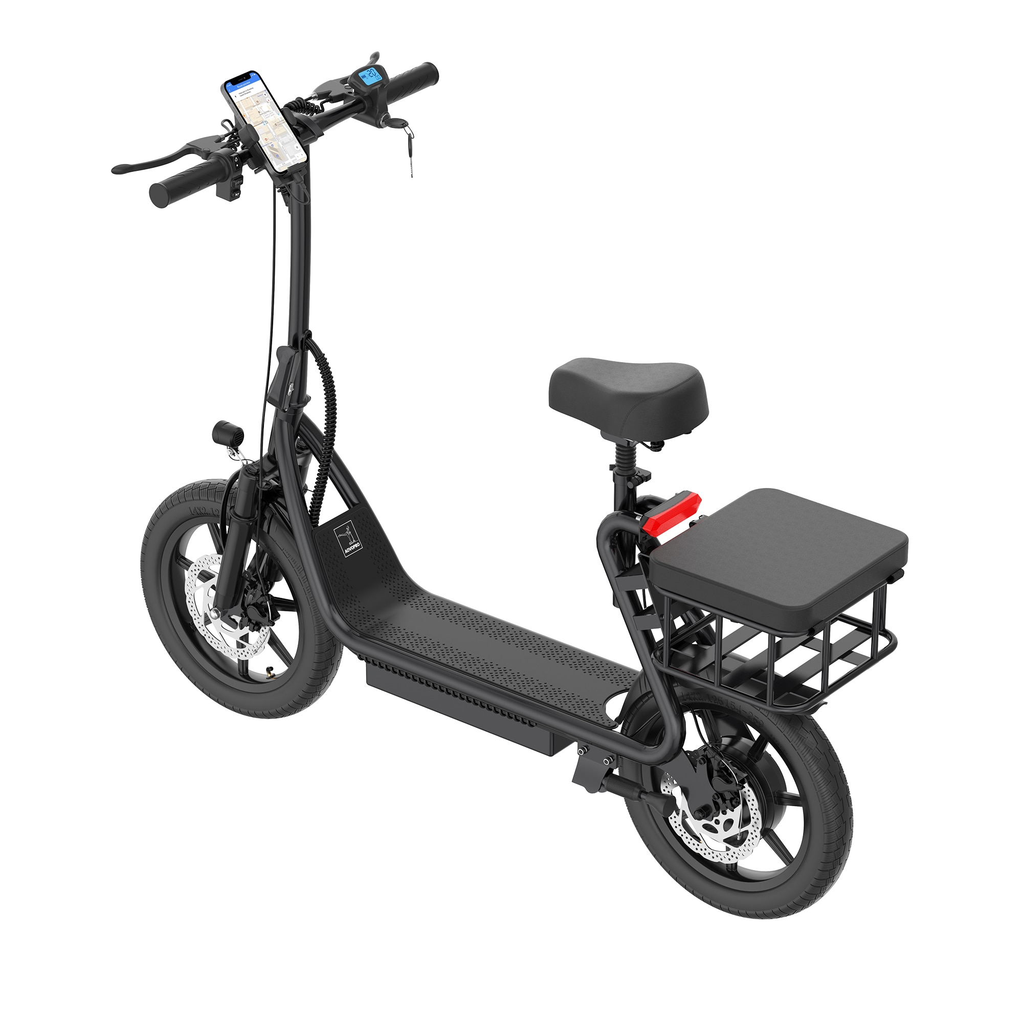 Trotineta electrica AERIUM AOVO PRO COMFORT neagra, pliabila, scaun ...