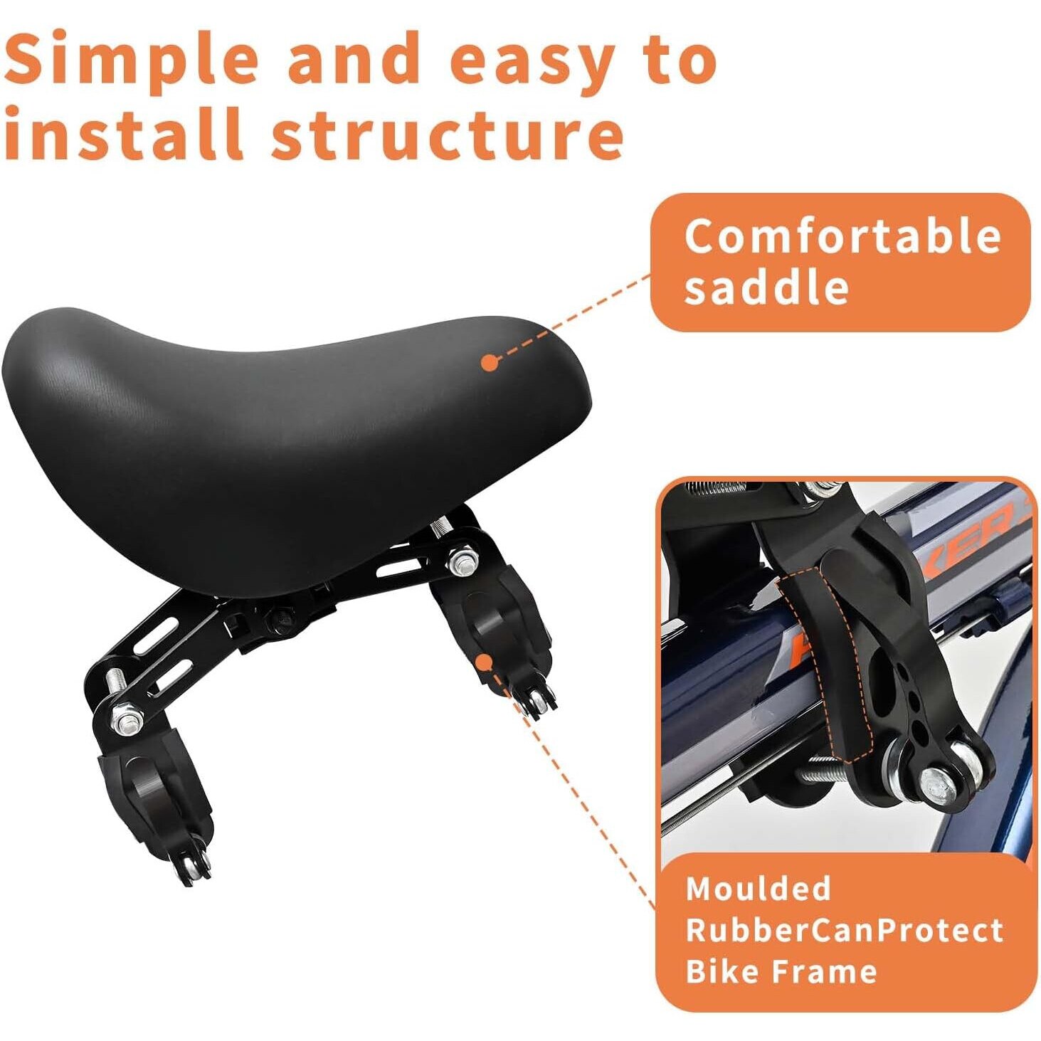 Scaun copil pentru bicicleta cu montaj pe cadru cu ghidon auxiliar ...