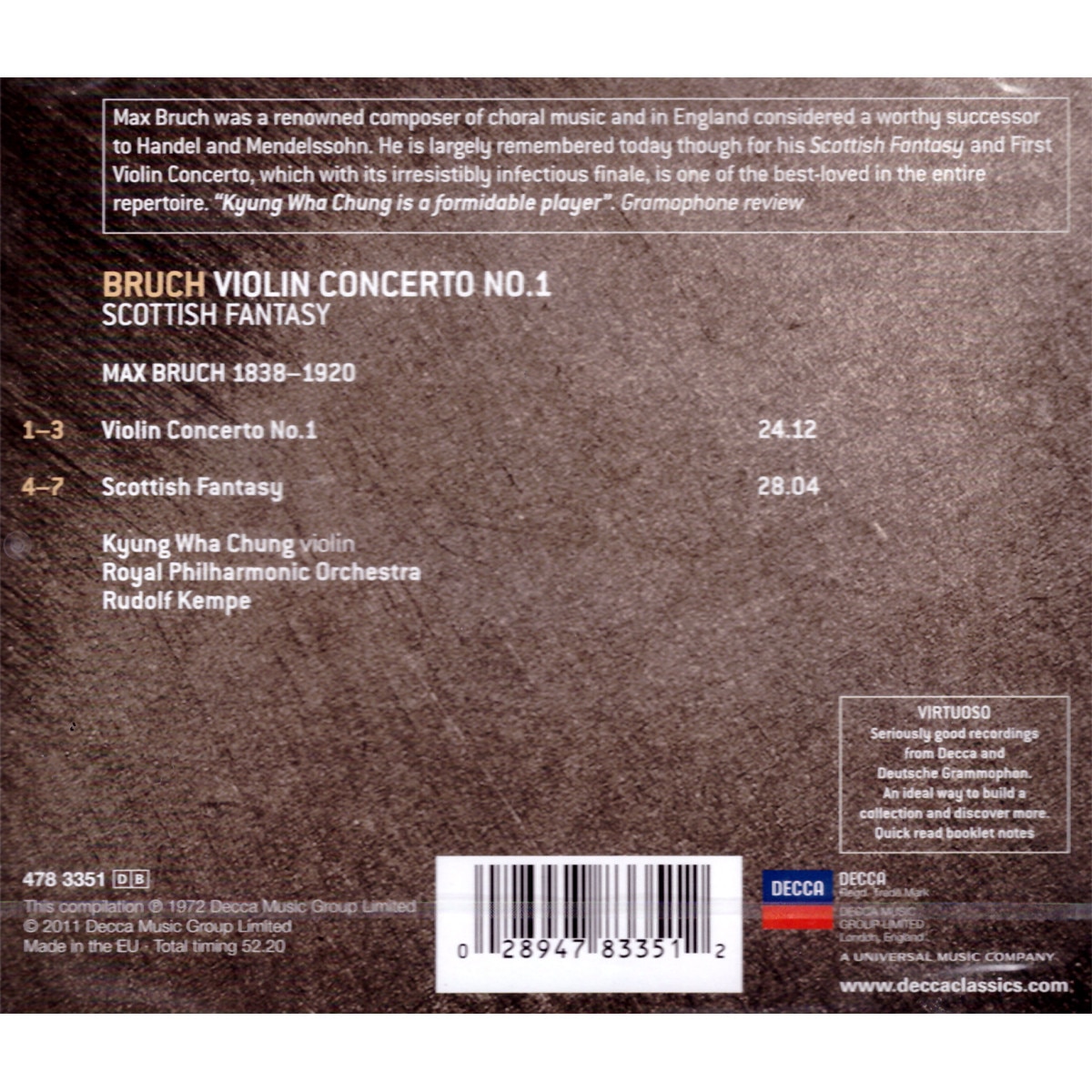 Max Bruch - Violin Concerto No.1 / Scottish Fantasy - CD - eMAG.ro