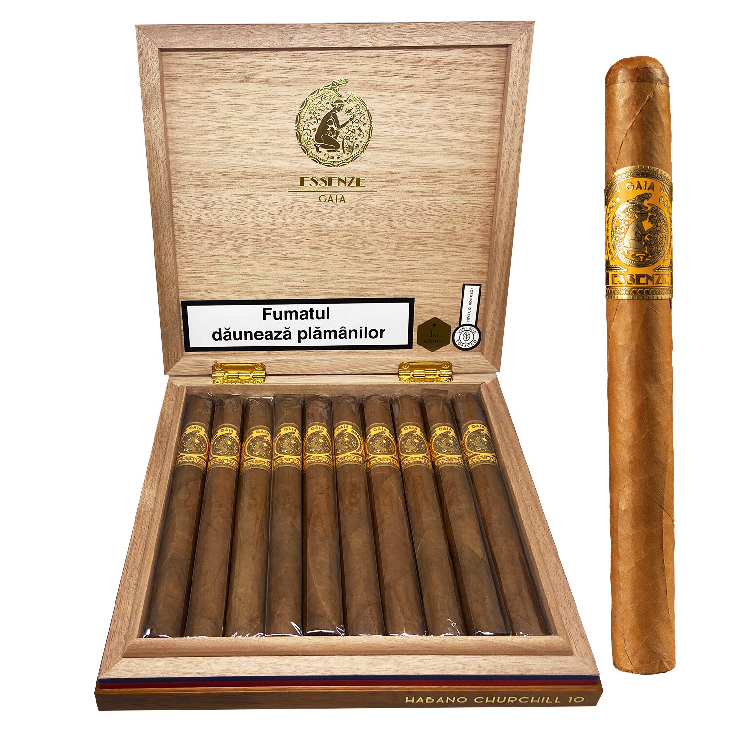 Trabucuri Essenze Cigars Gaia - Habano Churchill BOX (10) - eMAG.ro