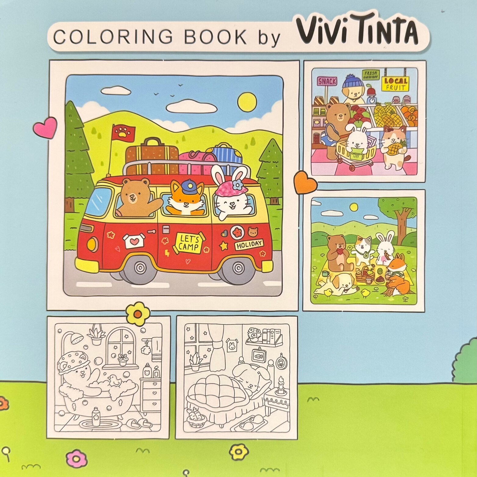 Carte de Colorat, Fuzzy Friends, Coperta Cartonata, Desene Animale ...