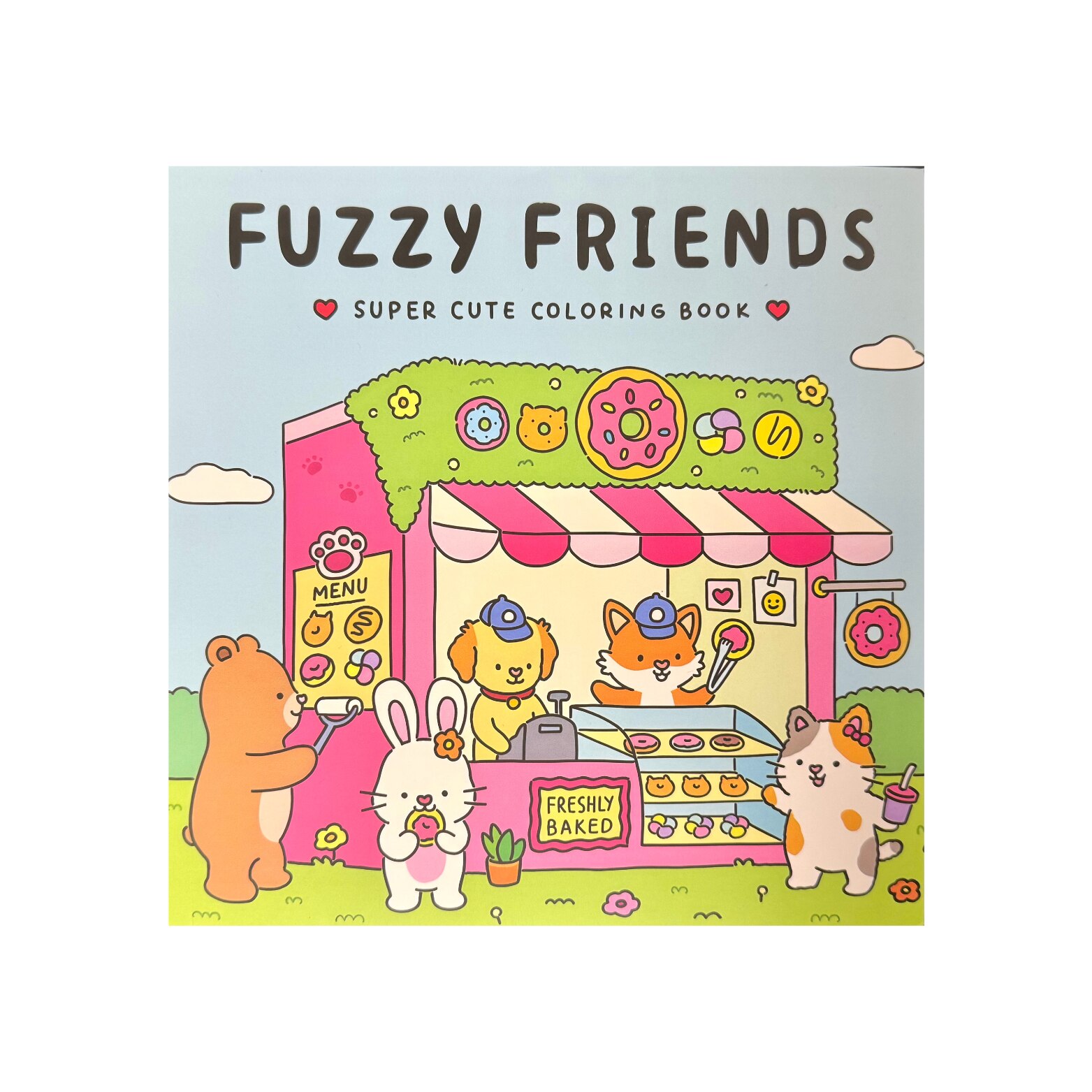 Carte de Colorat, Fuzzy Friends, Coperta Cartonata, Desene Animale ...