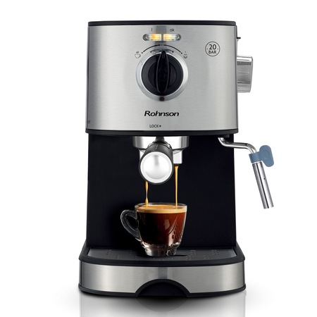 Espressor manual Rohnson R98022, 20 bari, 850 W, 1 L, oprire automata ...