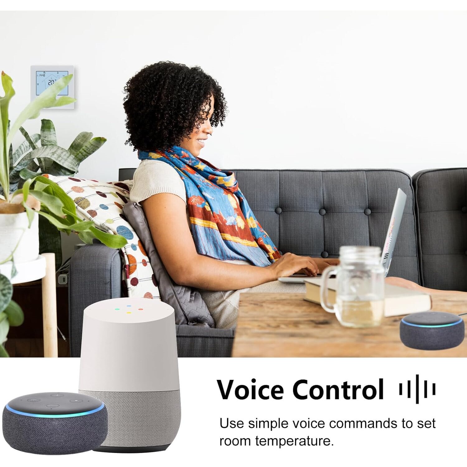 Termostat inteligent Incalzire prin pardoseala compatibil cu Alexa, APP ...
